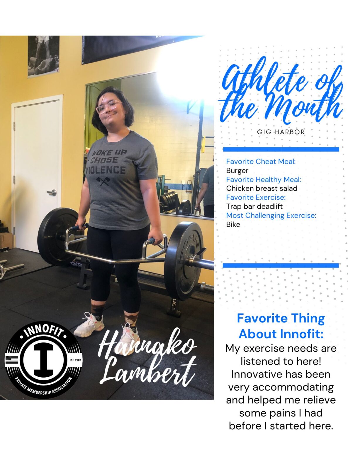Our Innofit Athletes of the Month!! Congrats! - INNOVATIVE FITNESS CLUBS