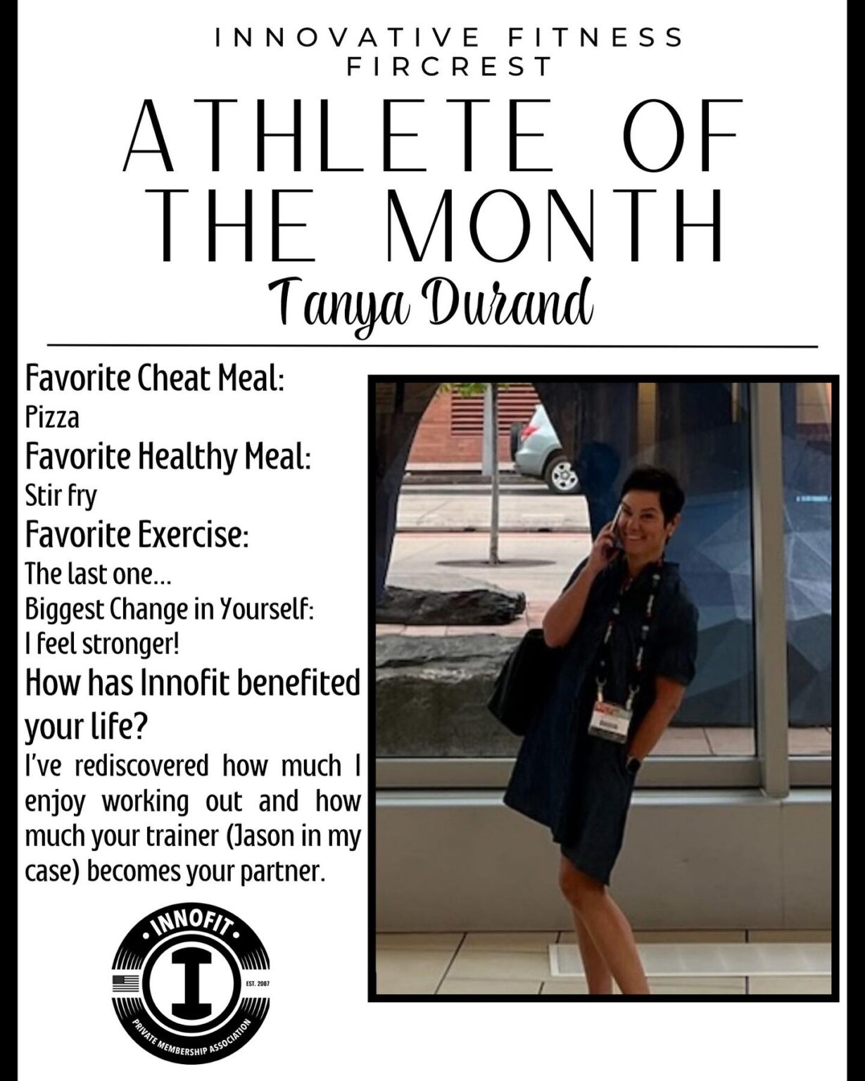 Congrats to our Innofit Athletes of the Month!! - INNOVATIVE FITNESS CLUBS